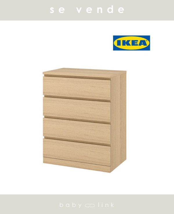 (COD:BB16889) COMODA 4 CAJONES IKEA MALM - BABYLINK SPA